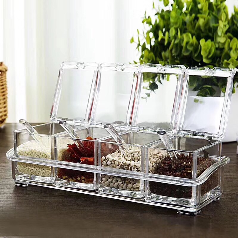 Jual ZEN - Container Bumbu Dapur Set Tempat Garam Acrylic Gula Merica ...
