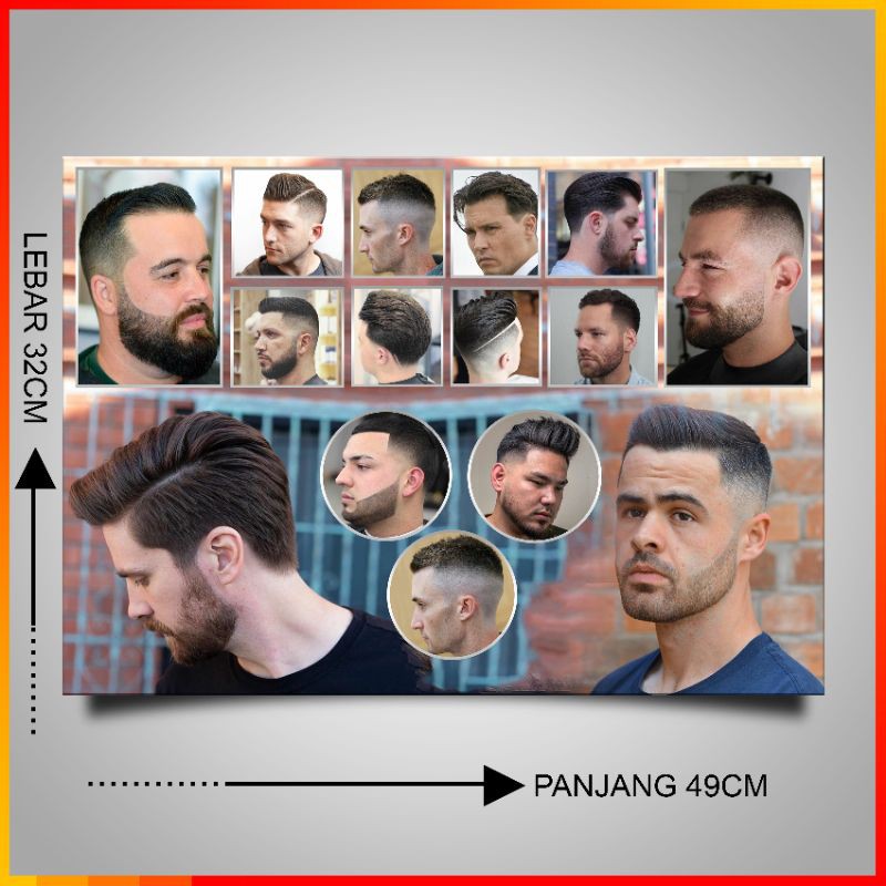 Jual Poster model rambut pria poster barbershop 2021 poster pangkas ...