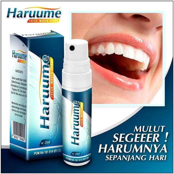 Jual Pengharum Bau Mulut HARUUME Spray BPOM | Obat Bau Mulut Harume ...