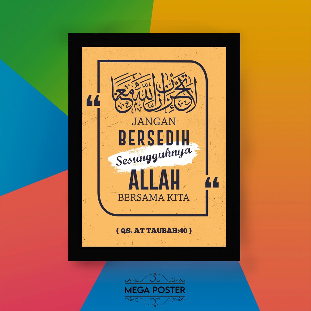 Jual Poster Islami - Laa Tahzan - Hiasan Dinding Kaligrafi Wall Decor ...