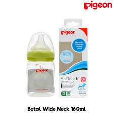 Jual Botol Pigeon 160ml 240 ml Softouch Peristaltic Plus / botol susu bayi wide neck | Shopee ...