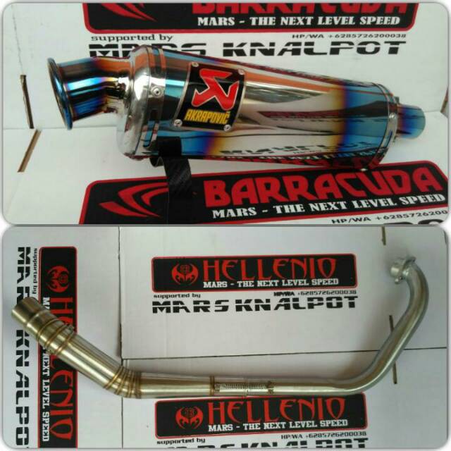 Jual knalpot RACING R15 akrapovic blufire oval vixion satria fu sonic ...