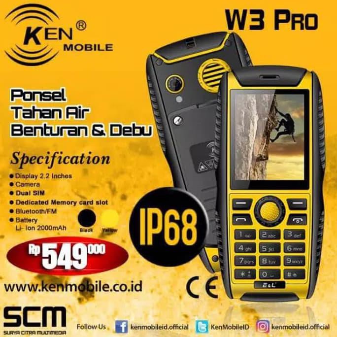 Jual KEN W3 PRO ANTI AIR IP68 HP OUTDOOR MURAH CANDIBAR HP JADUL | Shopee Indonesia
