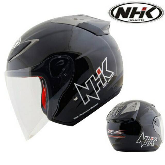 Jual Helm Halfface NHK R6 Solid SNI Original | Shopee Indonesia