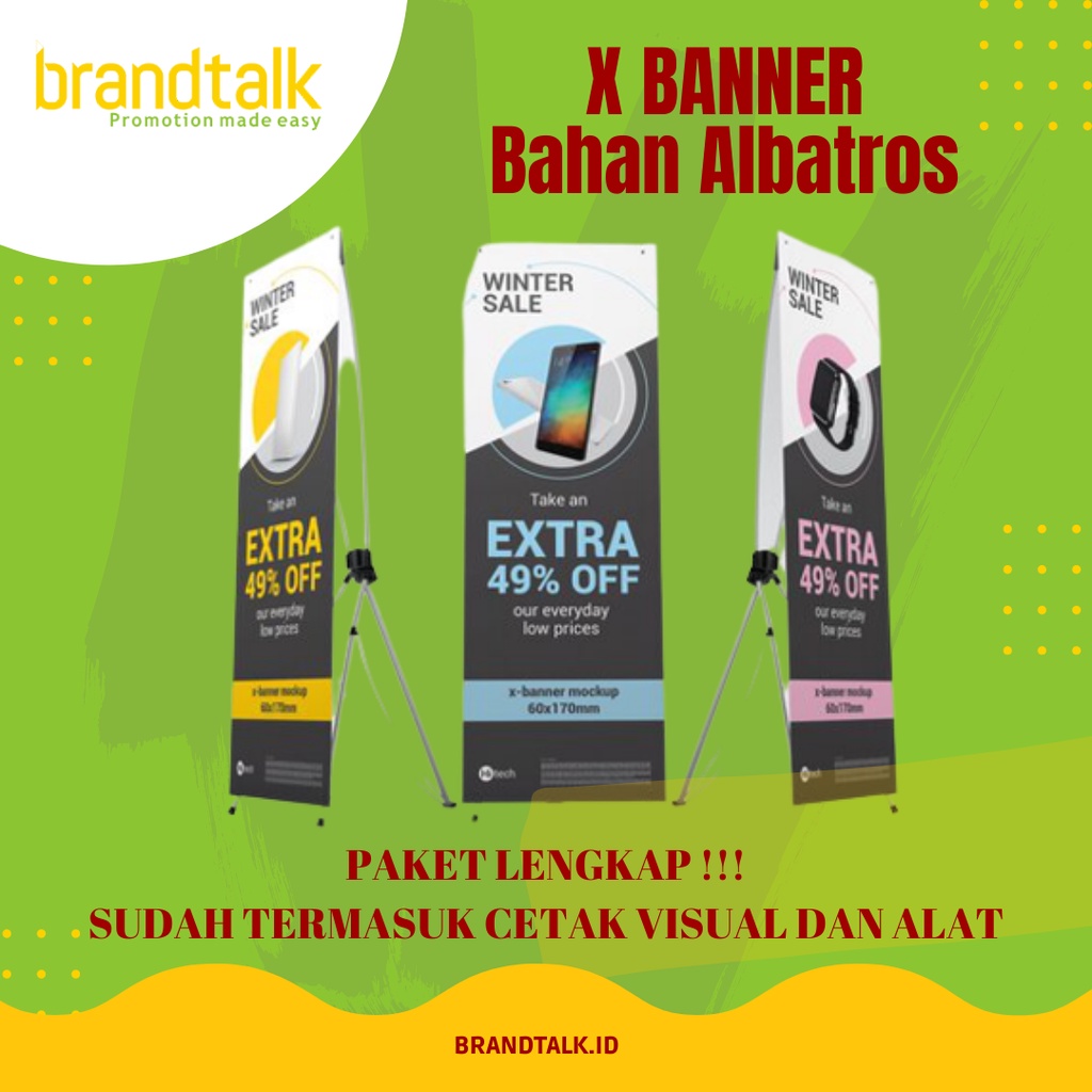 Jual PAKET X BANNER BAHAN ALBATROS HIGH RESOLUTION UK 60 x 160 cm ...