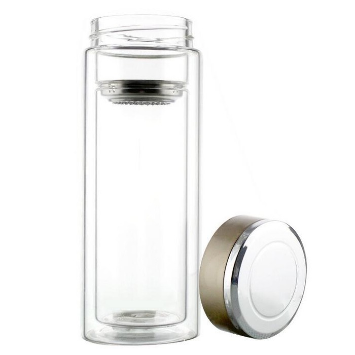 Jual Glass Infuser Bottle / Botol Minum Kaca Double Wall Infused Hamper ...