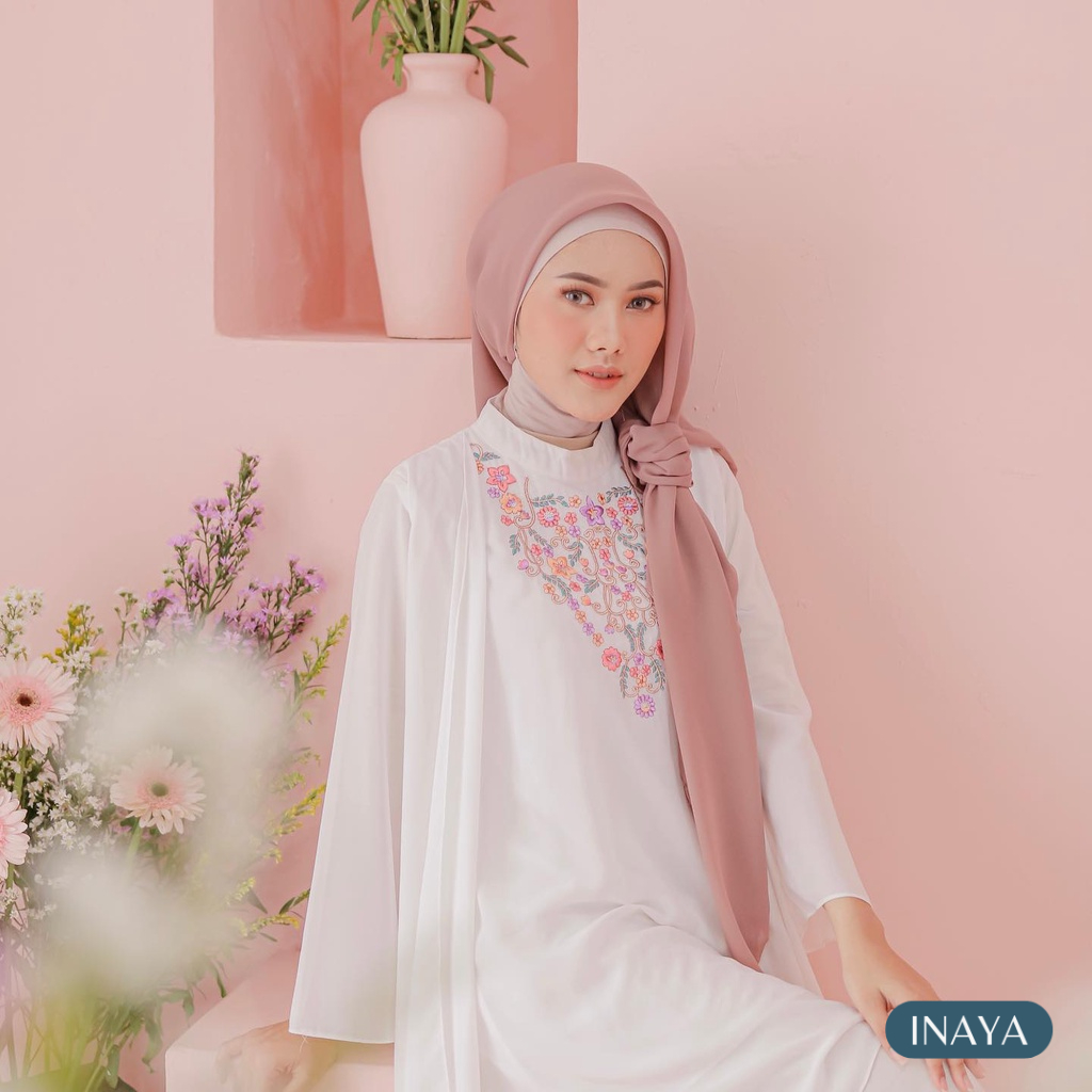 Jual Zena - Bella Square Hijab Segi Empat (Dusty Milo) | Shopee Indonesia