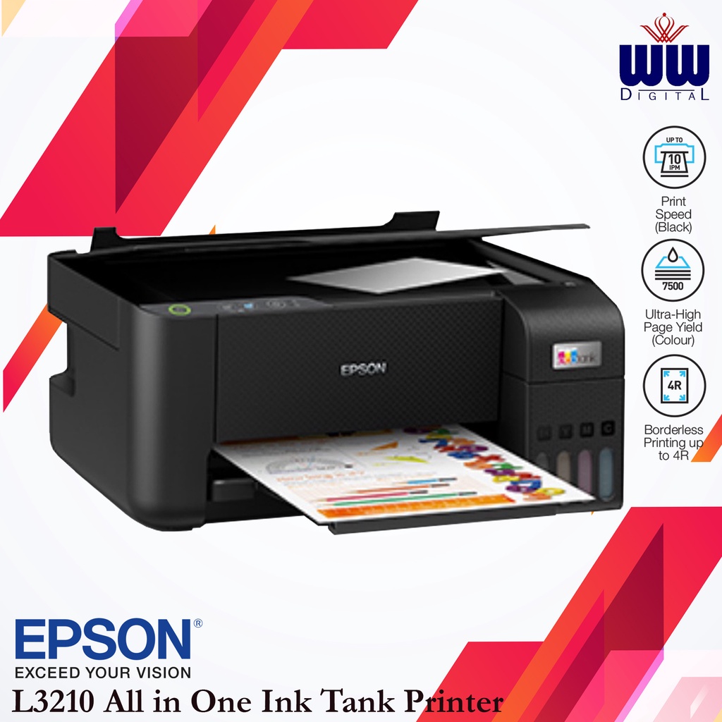 Jual Printer Epson Ecotank L3210 All in One - Print, Scan, Copy - Garansi Resmi | Shopee Indonesia