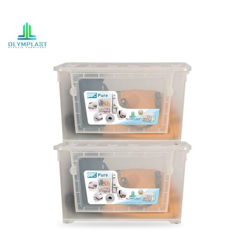 Jual paket 2 box container transparan OLYMPLAST OBC PURE COLOR | Shopee ...