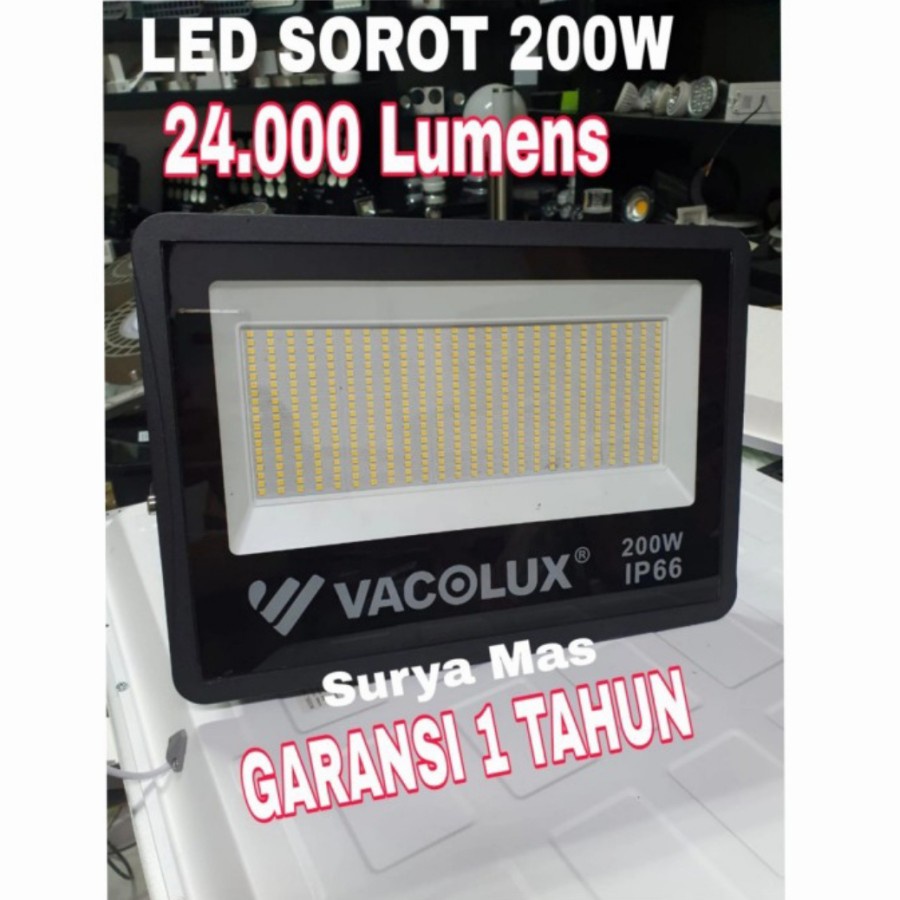 Jual Vacolux Lampu Sorot 200 Watt Lampu Tembak Led Floodlight 200w Sorot | Shopee Indonesia
