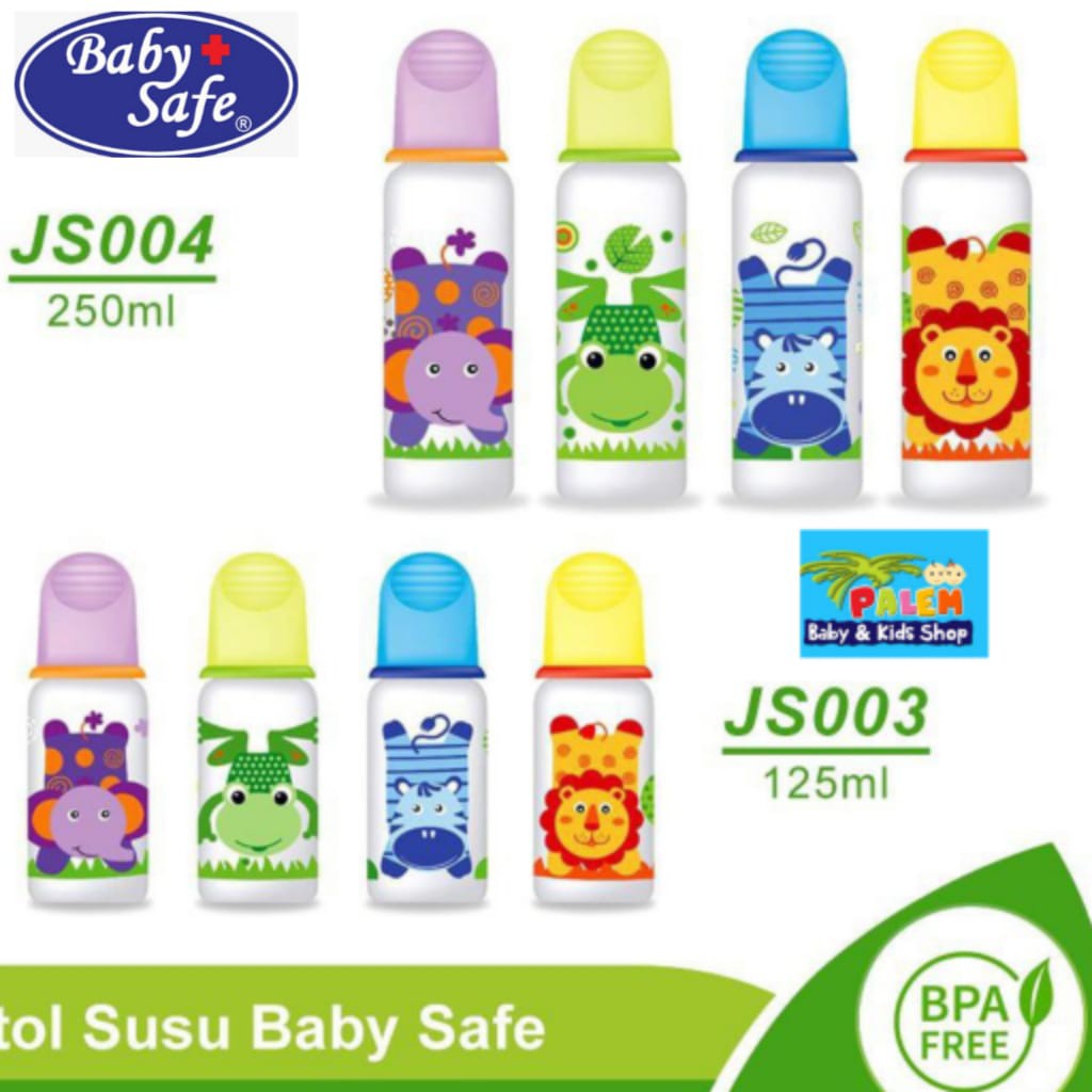 Jual Baby Safe Reguler Bottle Baby JS003 125 ml / JS004 250 ml BPA Free ...