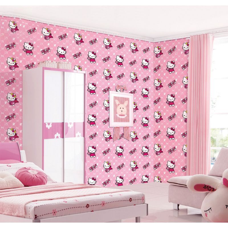 Jual WPS138 HELLO KITTY ANGLE WALPAPER STIKER WALLPAPER STICKER ...