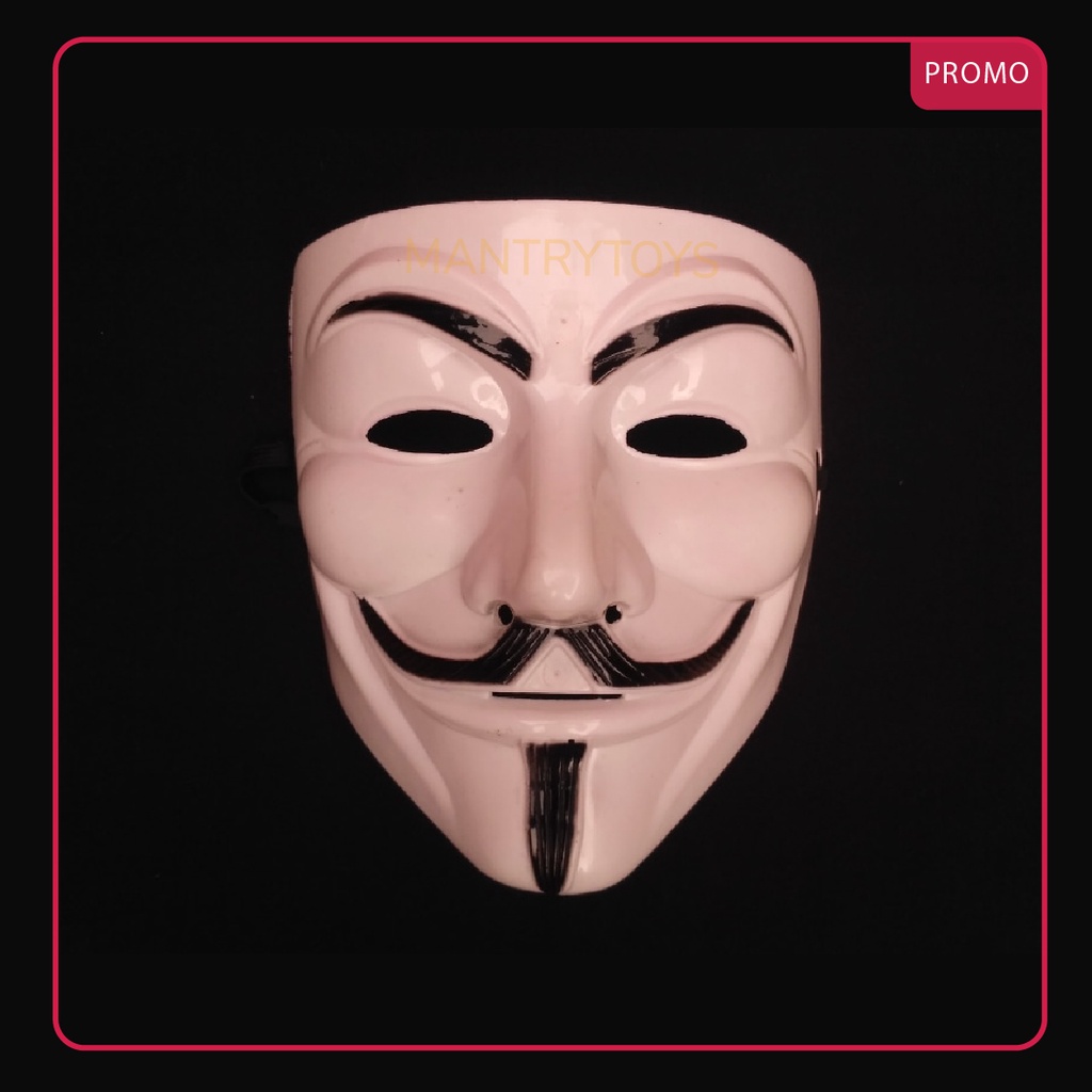 Jual Topeng Anonymous Pipi Putih Topeng hacker mainan anak murah meriah ...