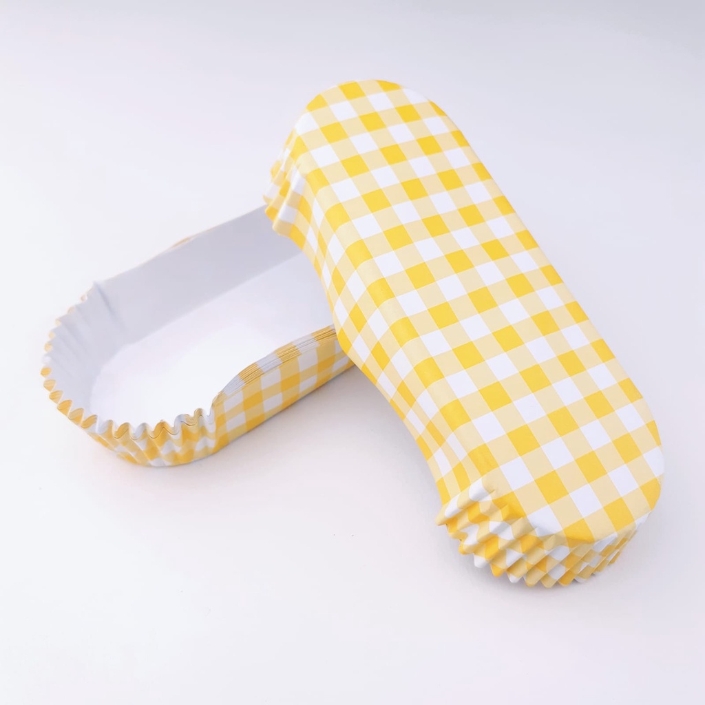 Jual Oval Paper Cup Cake Case Laminasi / Cup Kertas Alas Roti Grid ...