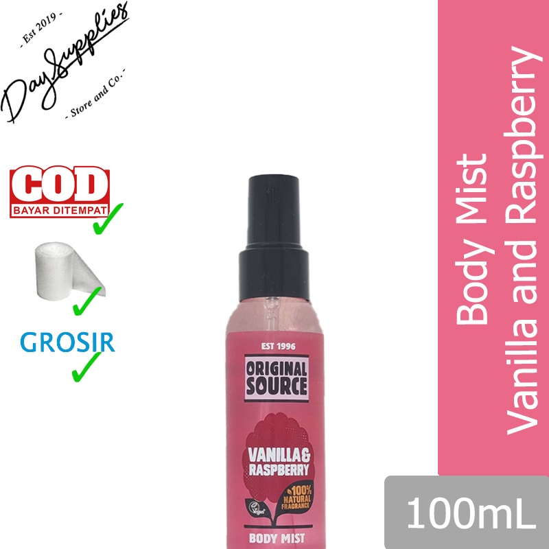 Jual Original Source Body Mist VANILLA & RASPBERRY 100mL - Parfum Vegan ...