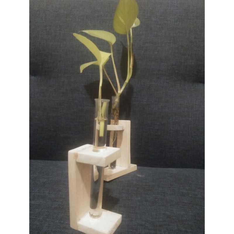 Jual Pot bunga/tanaman hidroponik bentuk tabung reaksi dengan stand ...