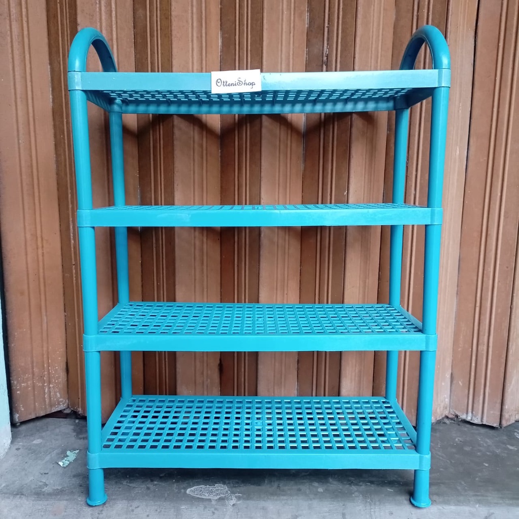 Jual Rak sepatu dan sendal plastik 4 susun Rak membuat rapi tempat ...