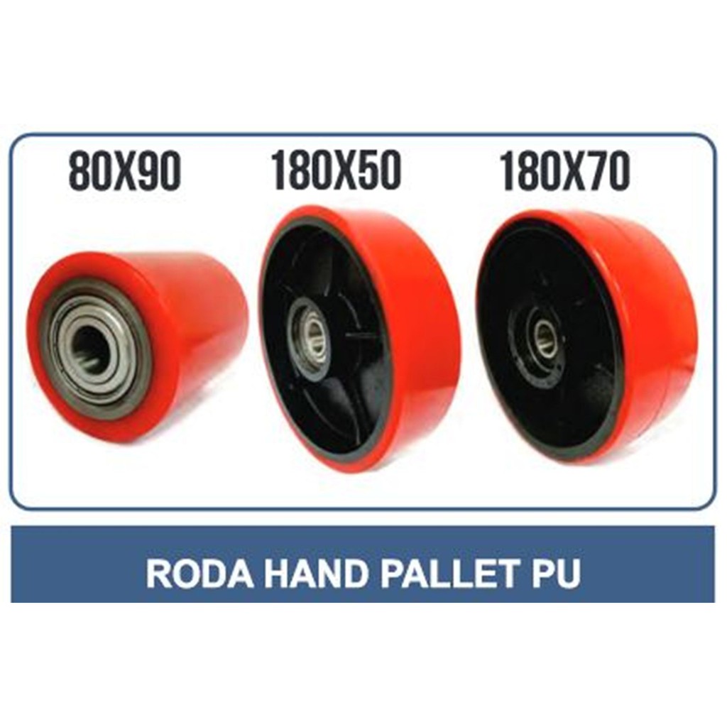 Jual Roda Hand Pallet PU SLRD01-890 Ukuran 80X90mm Solid | Shopee Indonesia