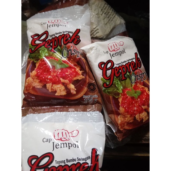 Jual tepung bumbu GEPREK CRISPY cap JEMPOL @100gram (slop) | Shopee ...