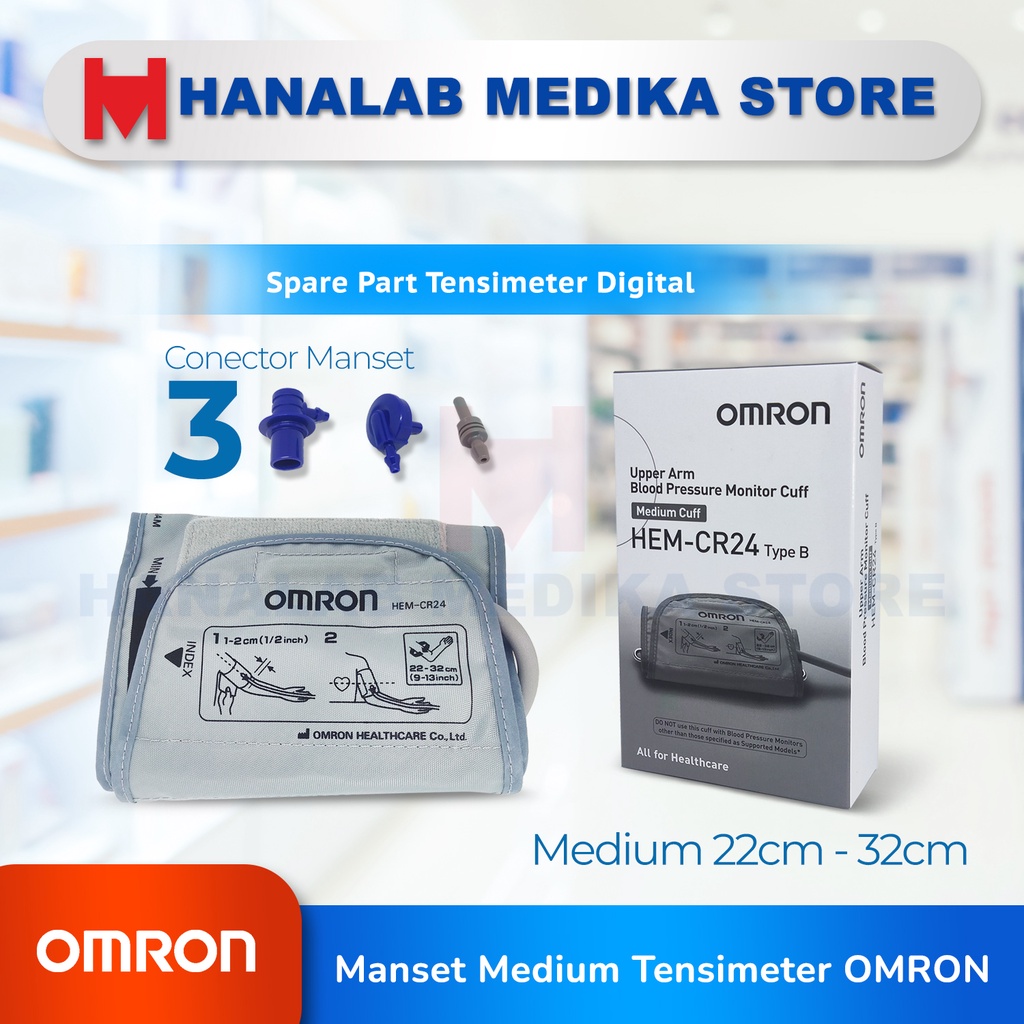 Jual Manset Tensimeter Omron Ukuran M dan S / Manset Omron HEM-CR24 ...