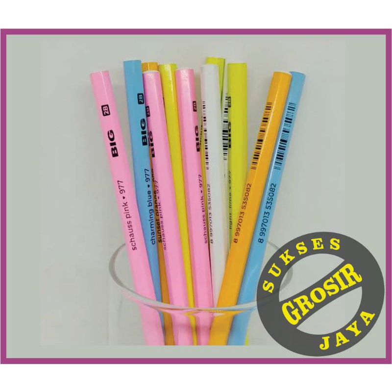Jual 1 PAK Pensil BIG 977-2B Pastel Paradise, Pensil 2B, Pensil BIG ...