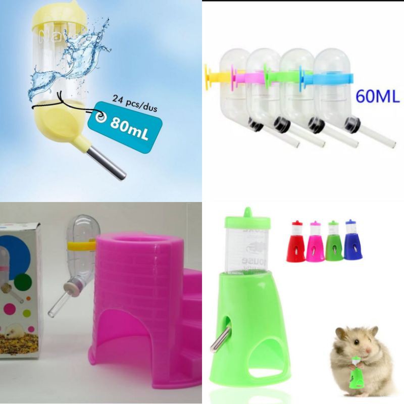 Jual Botol minum hamster navo kelinci 80ml dispenser botol sweet castle ...