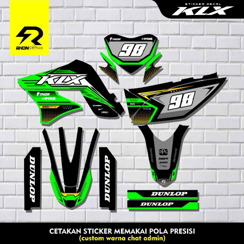 Jual decal klx 150S - decal kawasaki old - sticker decal klx old ...