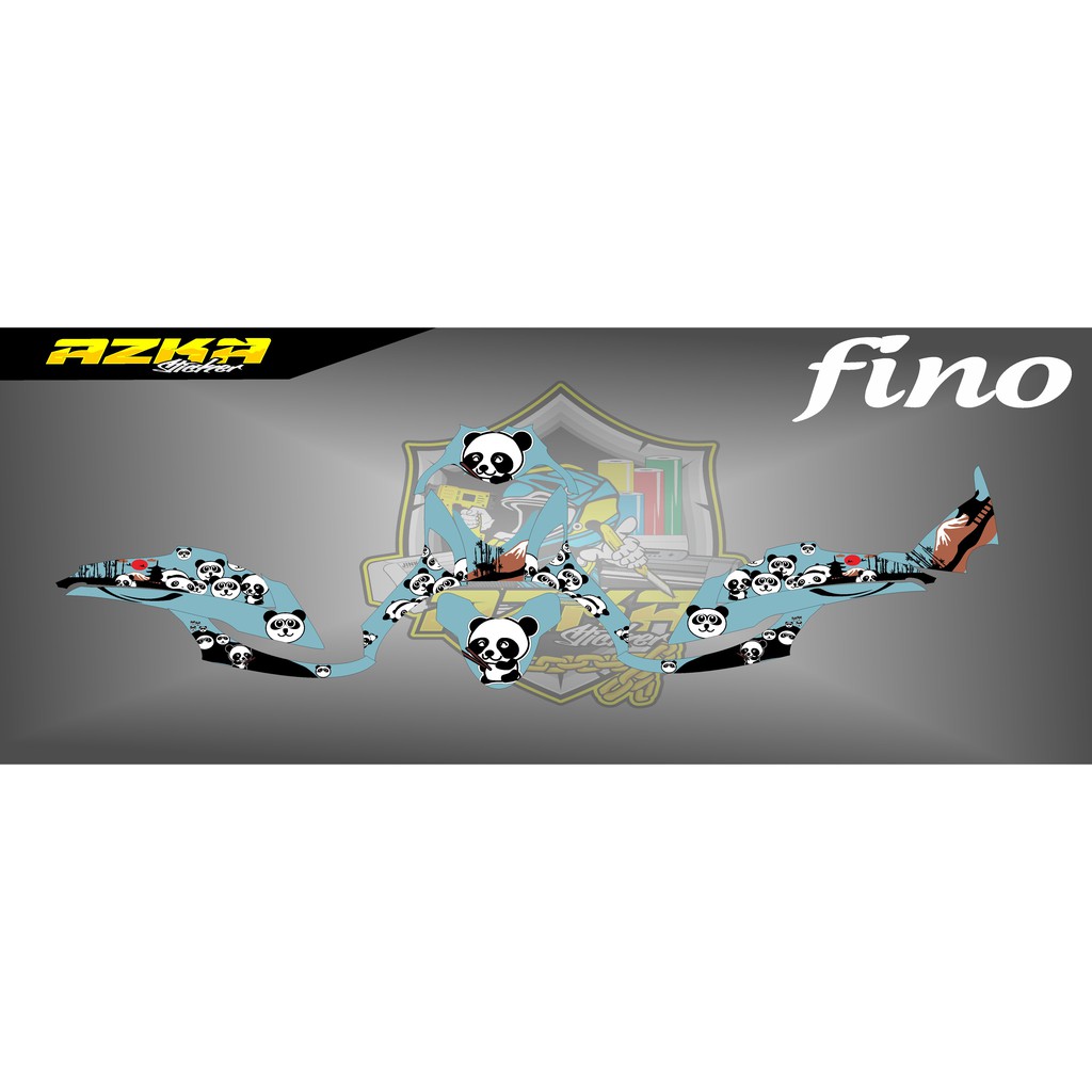 Jual decal/ sticker variasi full body yamaha fino injeksi/ sticker full ...