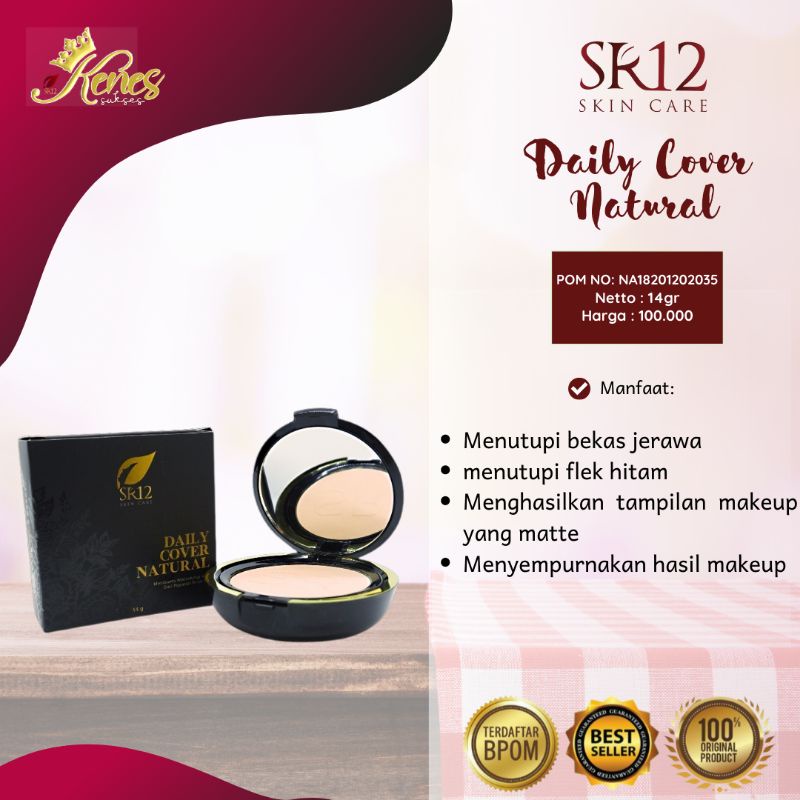 Jual DAILY COVER NATURAL SR12 / BEDAK PADAT ANTI LUNTUR | Shopee Indonesia