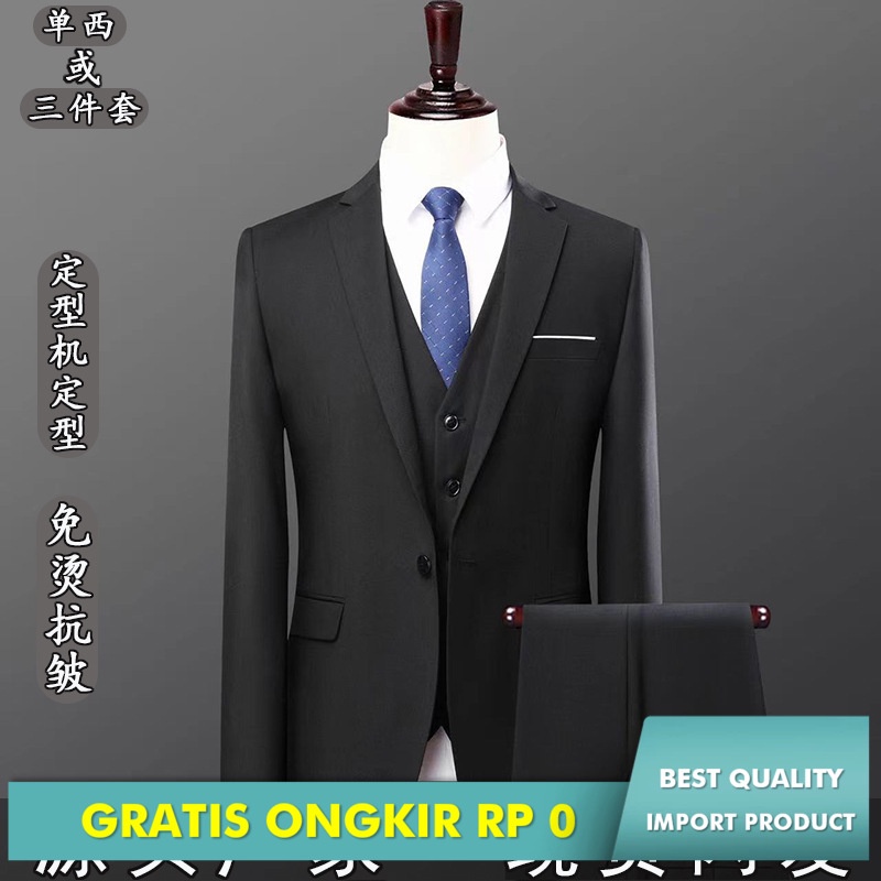 Jual Jas Pria Hitam Bisnis High-end Profesional Angkatan Laut Coat ...