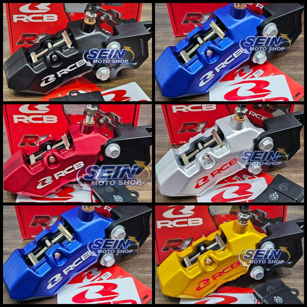 Jual Kaliper Rcb R1 4 Piston Nmax Old Nmax New Aerox 4P Big Plus Bracket | Shopee Indonesia