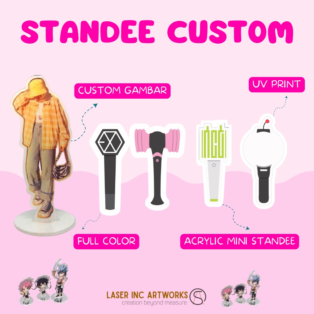 Jual [ STANDEE ACRYLIC - EDISI LIGHTSTICK ] Custom Akrilik Standee Mini ...