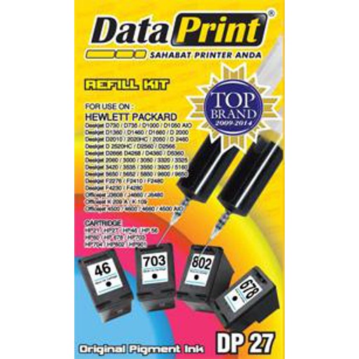Jual dataprint refill kit tinta suntik hitam printer hp dp 27 | Shopee ...