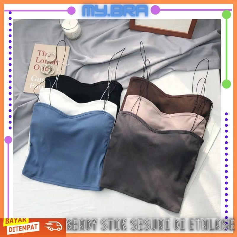 Jual My Bra (Bra-020) TANKTOP BRA WITH CUP BH SINGLET WANITA ATASAN ...