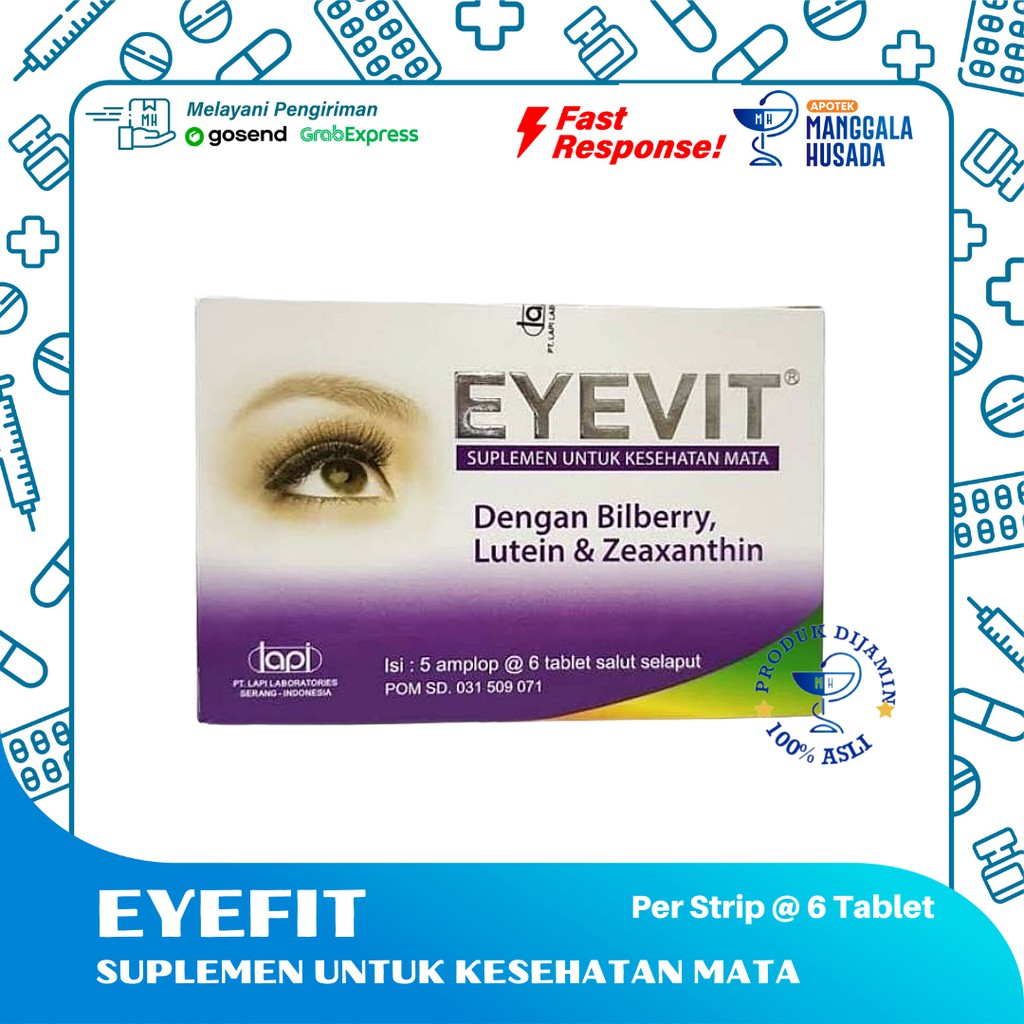 Jual EYEVIT SUPLEMEN KESEHATAN MATA PER STRIP @ 6 TABLET | Shopee Indonesia