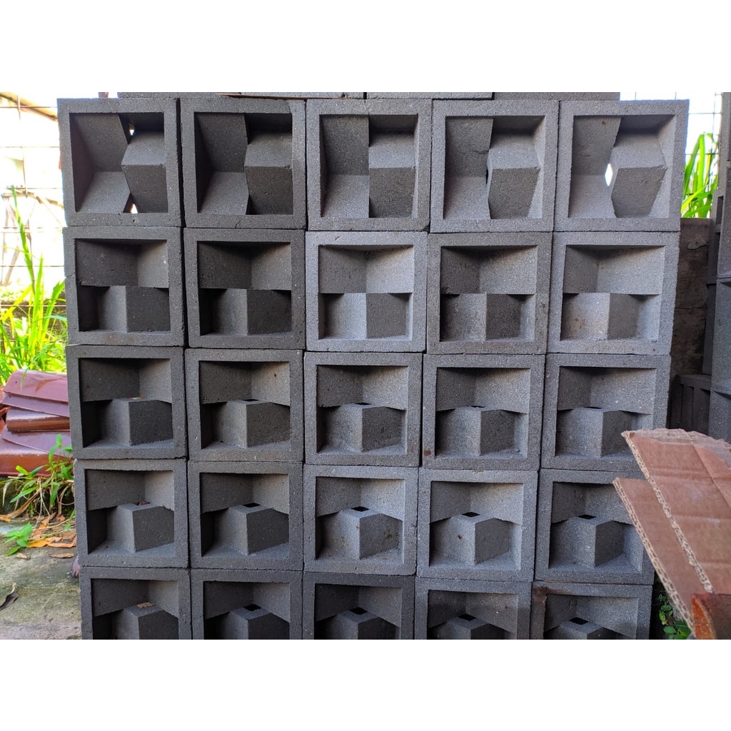 Jual Loster Beton Model X Lubang Angin Roster Dinding Loster Rumah ...