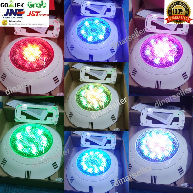 Jual LAMPU KOLAM RENANG LED UNDERWATER 18 WATT 18 MATA SWIMMING POOL ...