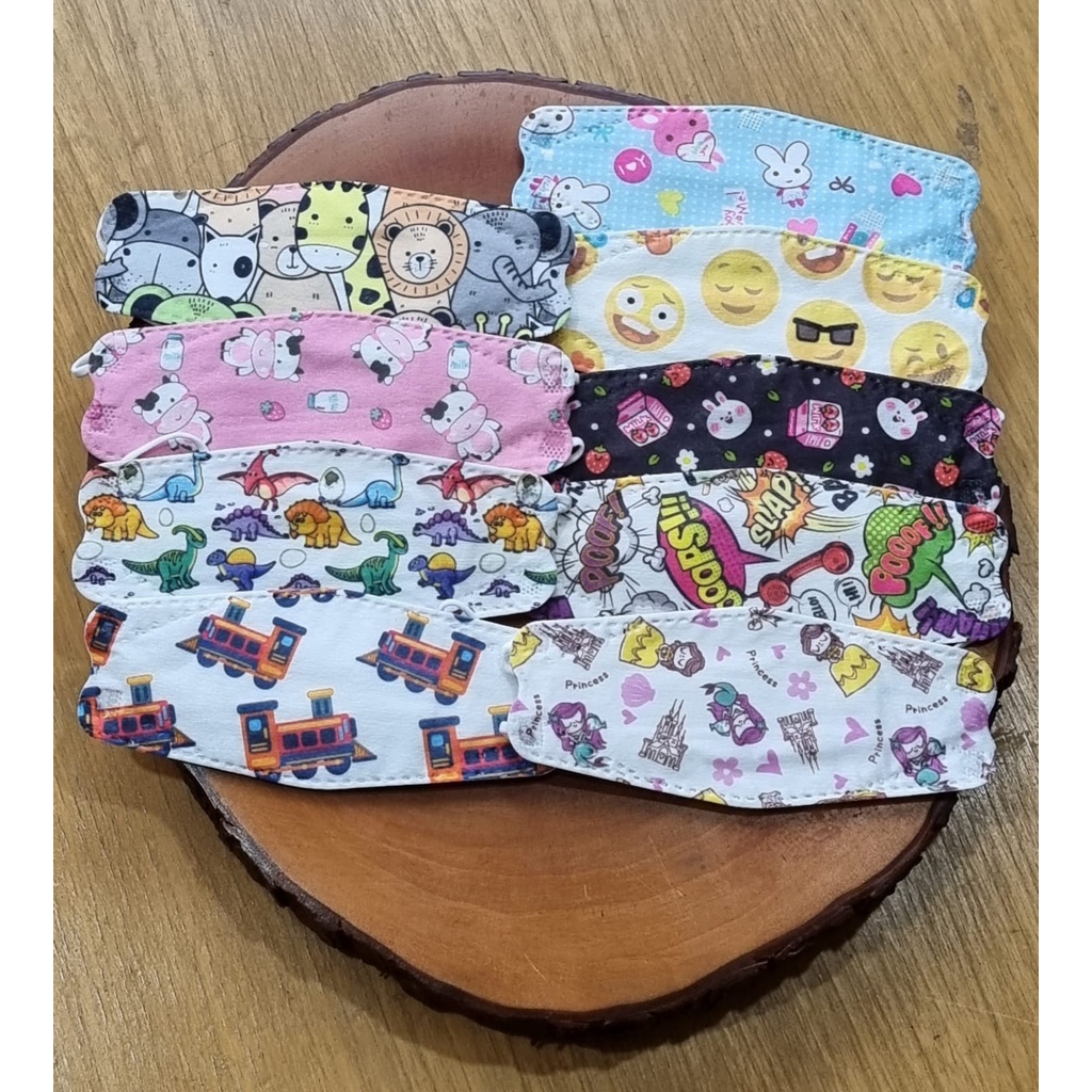 Jual Masker Anak Lucu Kf94 Model Korea Karakter 4 ply 1 Pax Isi 10 Pcs ...