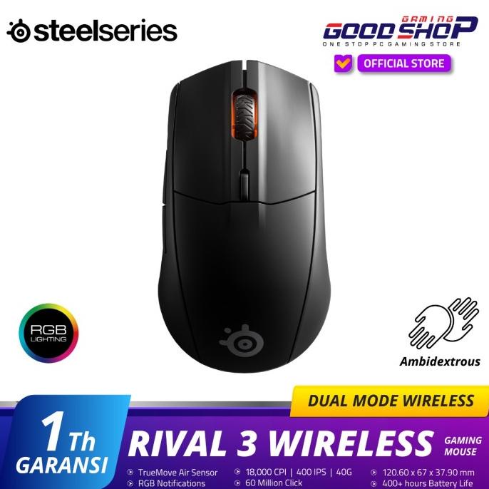 Jual Steelseries Rival 3 Wireless - Gaming Mouse | Shopee Indonesia