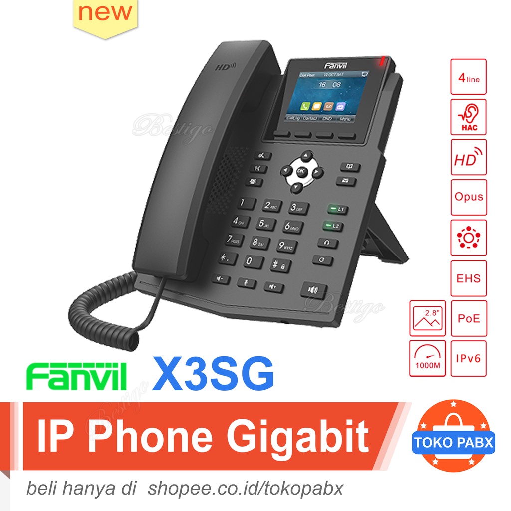 Jual IP Phone Fanvil X3SG Display Color PoE Gigabit | Shopee Indonesia
