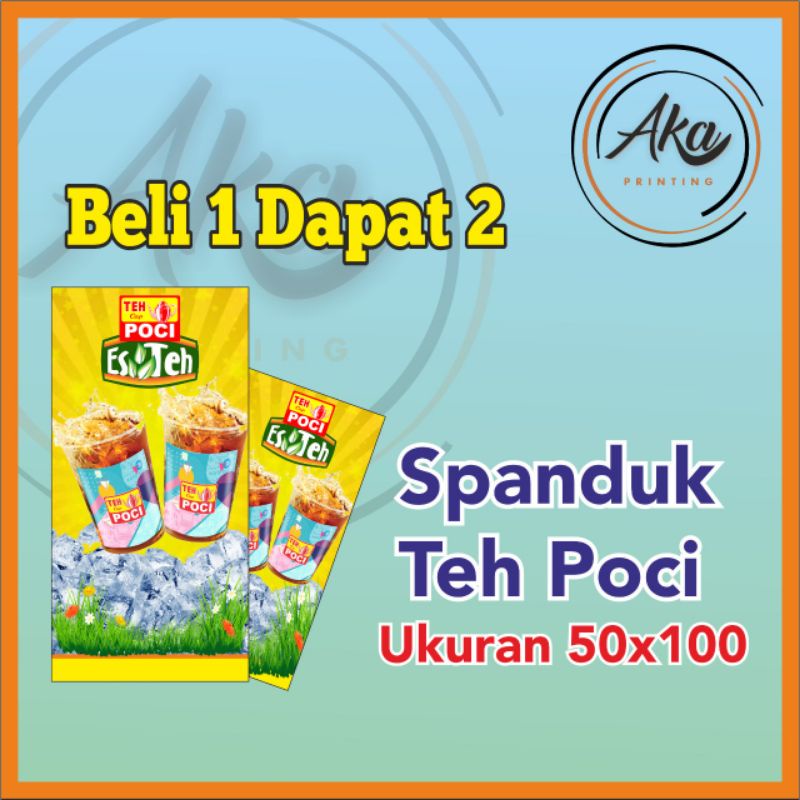 Jual [COD] 2PCS CETAK SPANDUK TEH POCI 50X100 BANNER POCI | Shopee ...