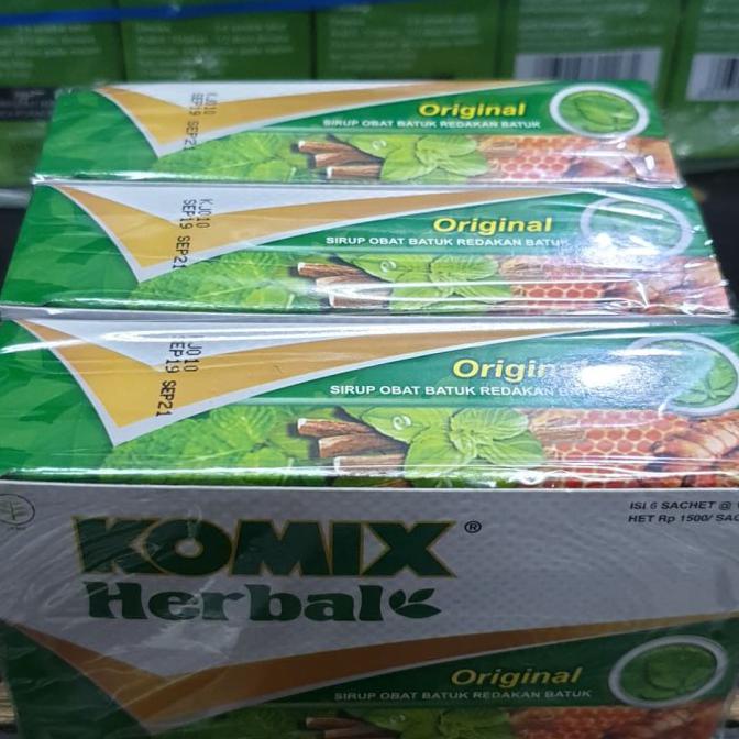 Jual Komix Herbal Sachet Ori (1 Slop = 3 Pack = 18 pcs) | Shopee Indonesia