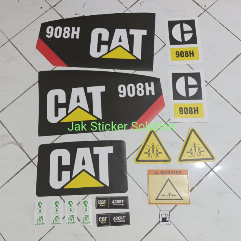 Jual Stiker Wheel Loadaer Cat 908H Caterpillar Sticker Alat Berat ...