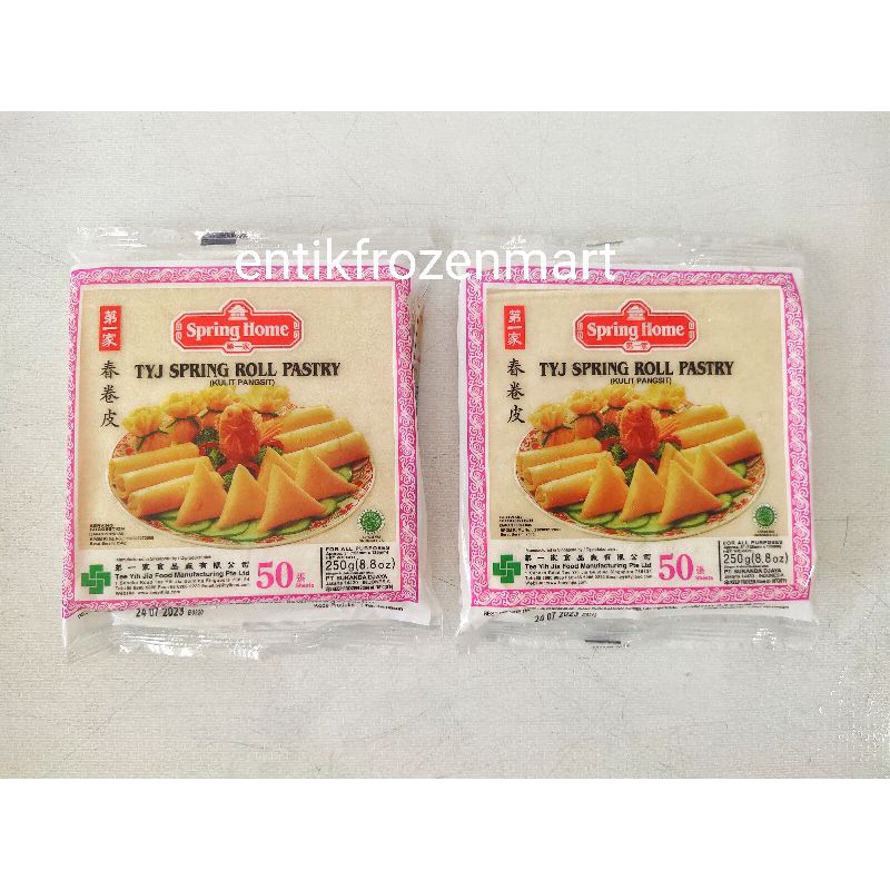 Jual Kulit Lumpia/Pangsit Spring Rolls Tyj Spring Home Ukuran Kecil ...