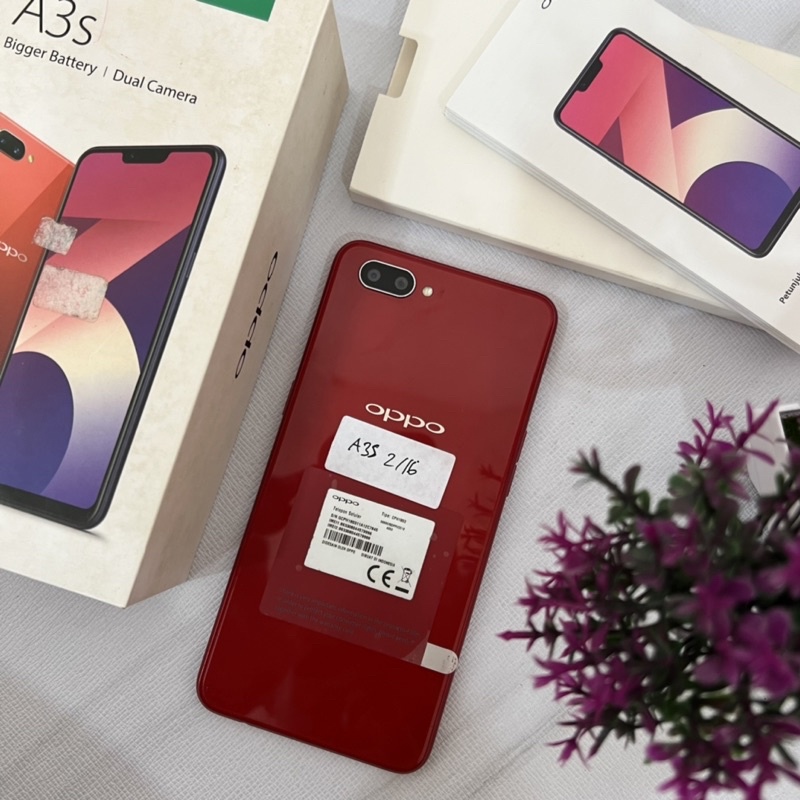 Jual OPPO A3S RAM 3 ROM 32 SECOND RESMI MULUS FULLSET | Shopee Indonesia