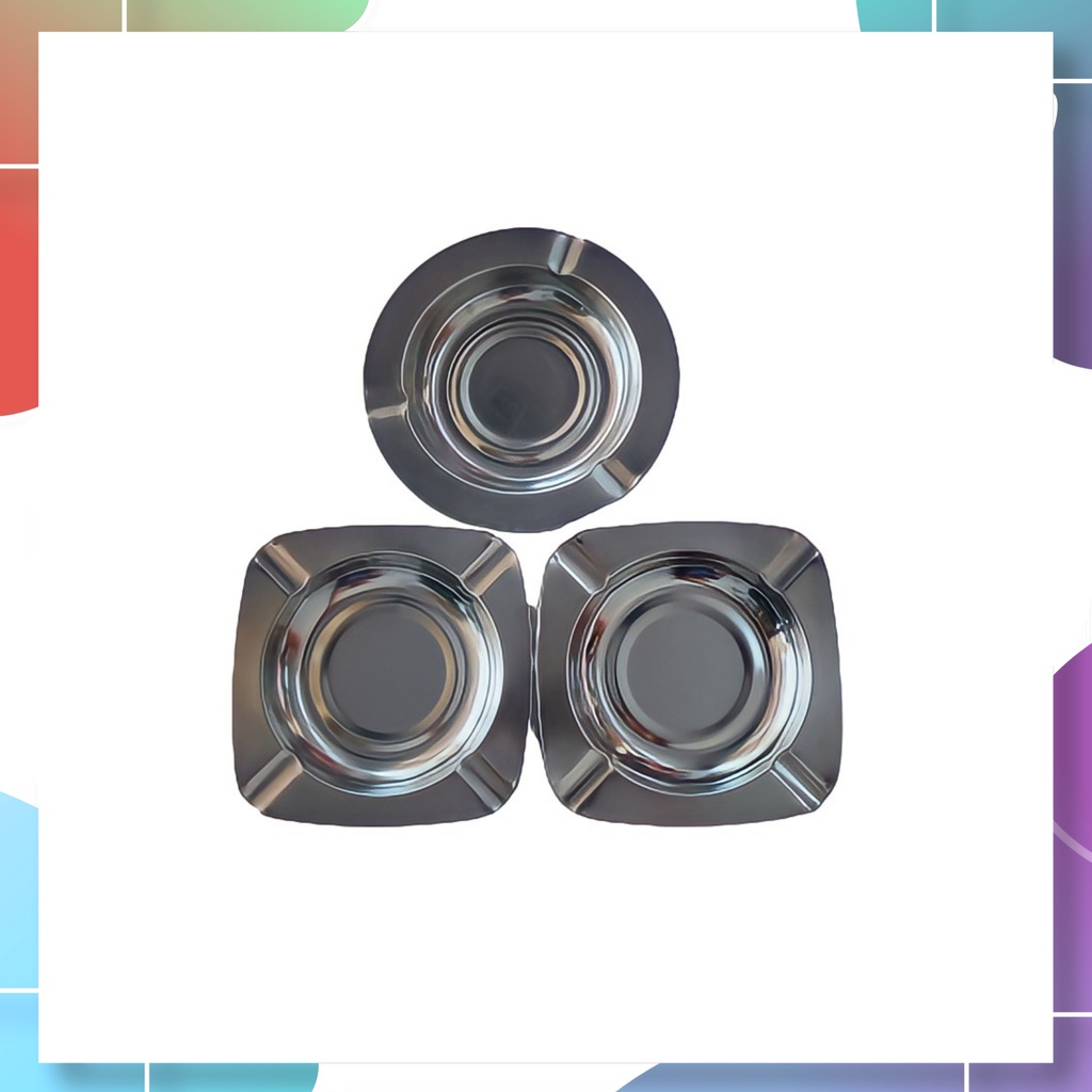 Jual ASBAK STAINLESS STEEL / ASBAK SENG BULAT DAN SEGI 4 / MANGKOK ...