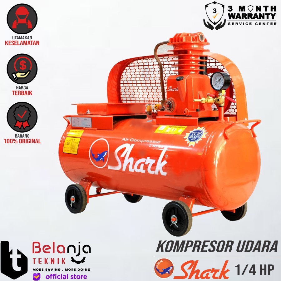 Jual Shark Unloaded Air Compressor 0.25 HP Kompresor Angin Tanpa ...