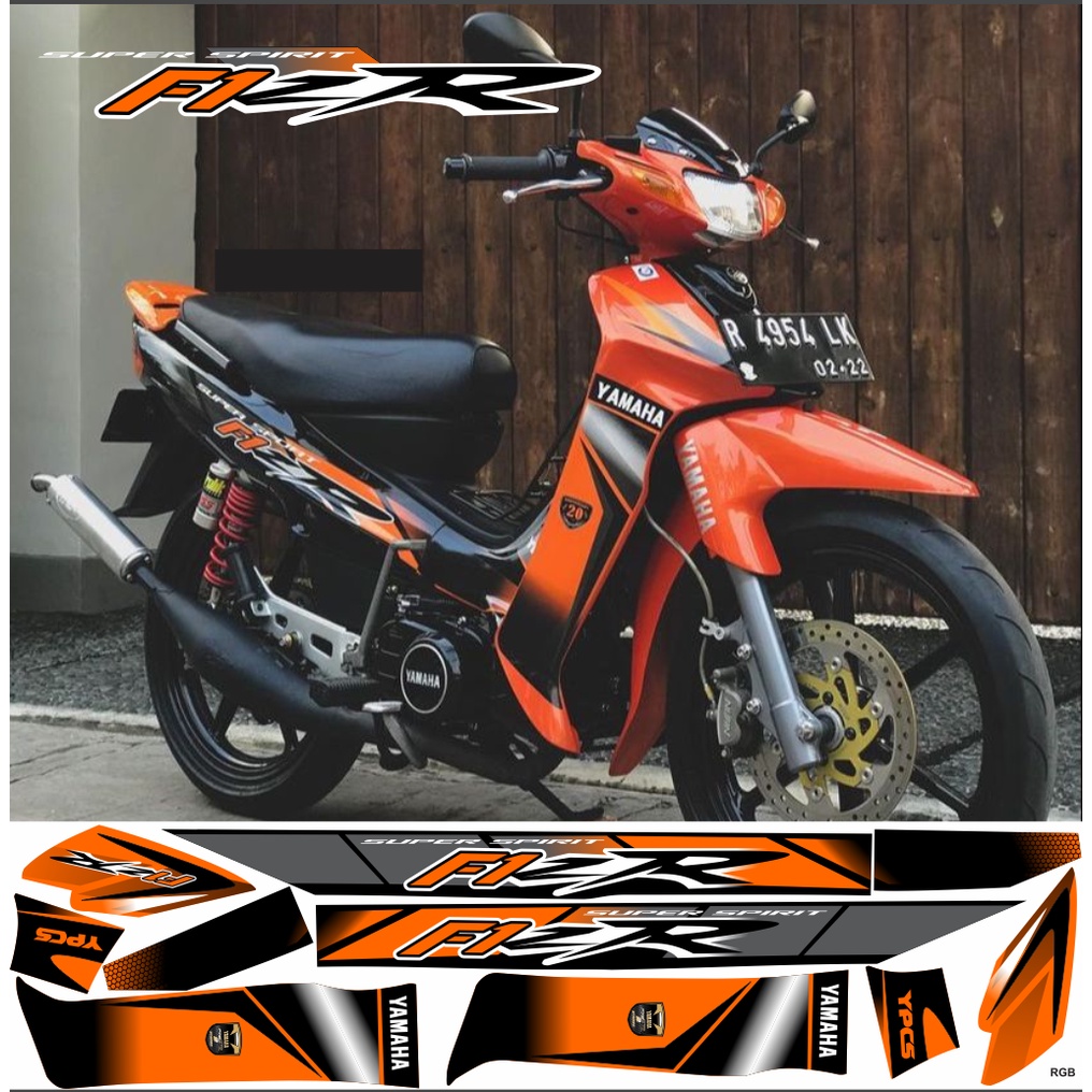 Jual STRIPING FIZR VARIASI MALAYSIA FIZ R OREN ORANYE MERAH HITAM ...