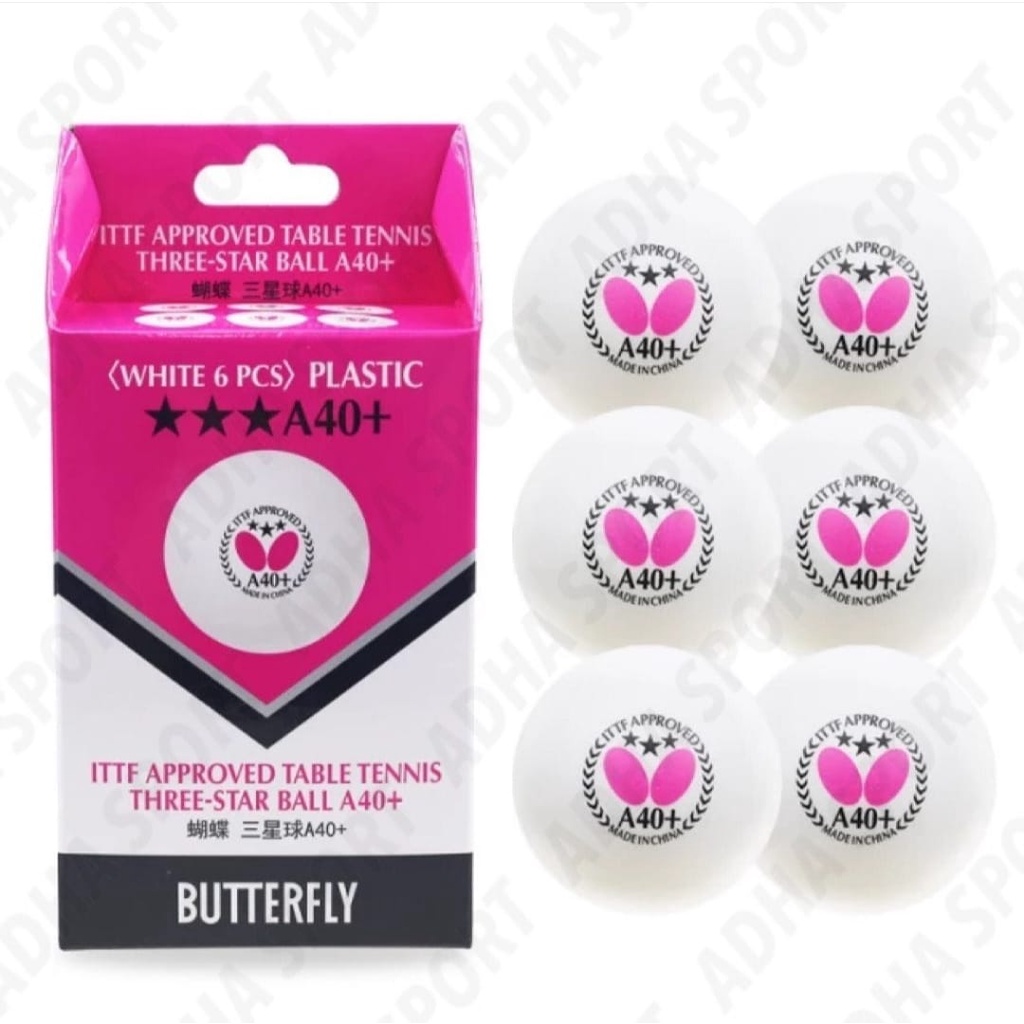 Jual BOLA PINGPONG BUTTERFLY BINTANG 3 A40+ THREE STAR ORIGINAL TENIS MEJA SURABAYA ADHA SPORT ...