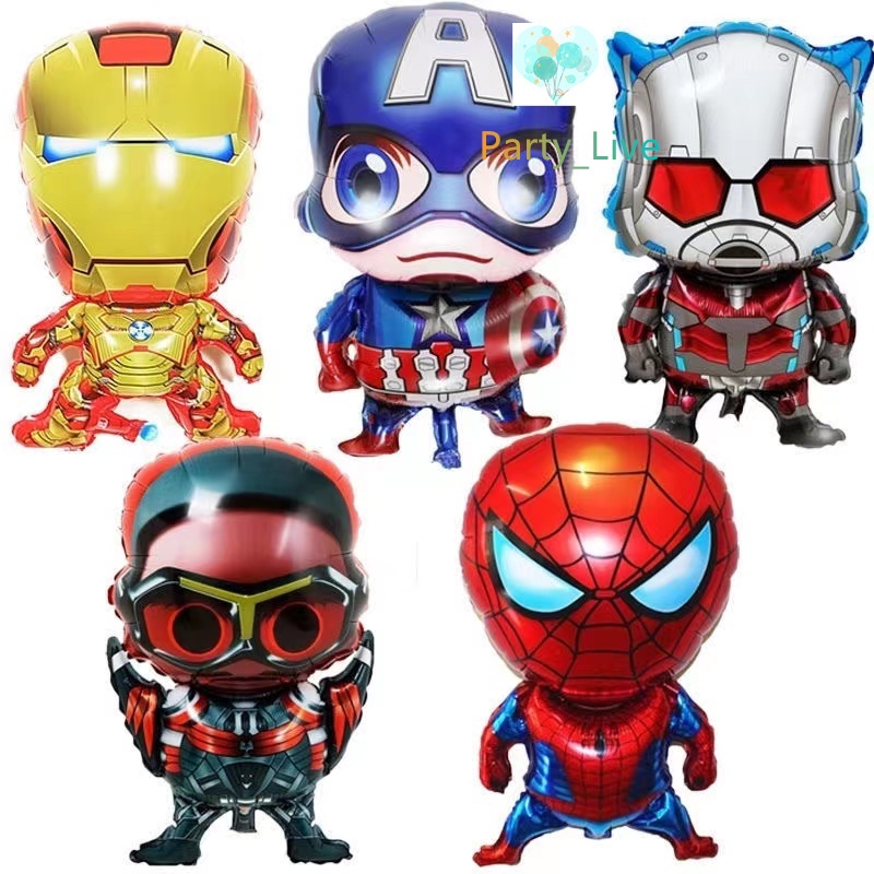 Jual balon foil avenger superhero / balon karakter superhero spiderman ...